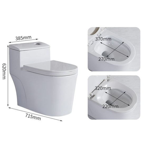 Modern Siphon Jet Toilet Floor Mount Flush Toilet with Toilet Seat ...