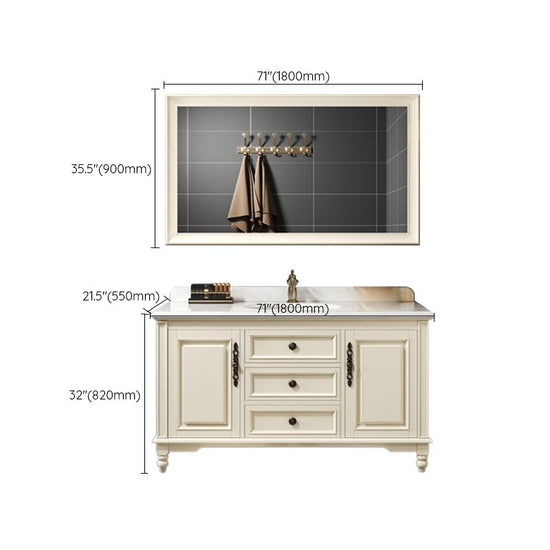 Classic Bathroom Vanity Set Single-Sink Free-standing Standard 2 Doors ...