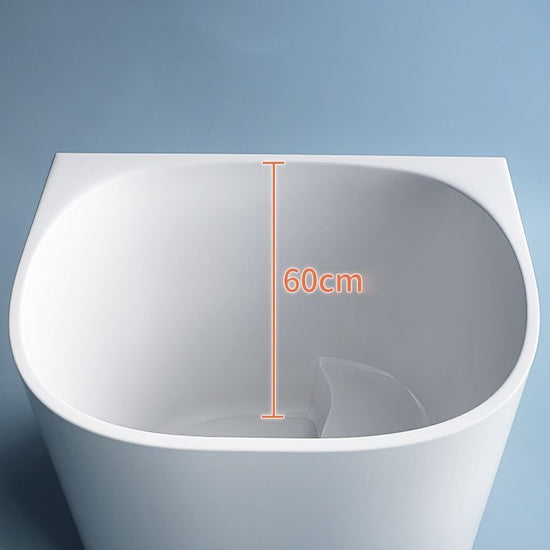 Corner Acrylic Soaking Bathtub Antique Finish Back to Wall Bath Tub ...