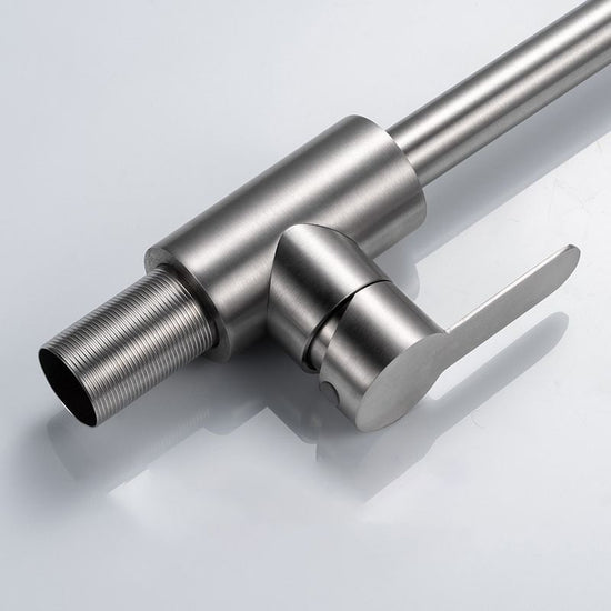 Contemporary Kitchen Faucet Stainless Steel Swivel Spout Standard ...