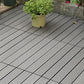 Polypropylene Deck Tile Kit 4-Slat Interlocking Patio Tiles Outdoor ...