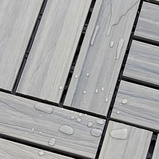 Composite Decking Tiles Interlocking Striped Pattern Patio Flooring ...