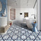 Blue Vintage Pattern Wall Tiles Natural Stone Rectangular Tiles - Clearhalo