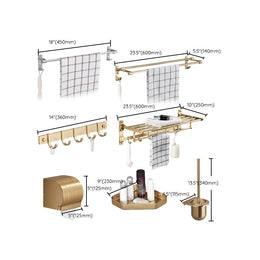 Modern Metal Bathroom Hardware Set Gold Bathroom Accessories Hardware ...