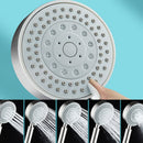 Stainless Steel Round Hand Shower Adjustable Spray Pattern Showerhead ...