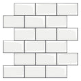 12"x 12" Resin Mosaic Tile Square Peel and Stick Tile for Backsplash ...