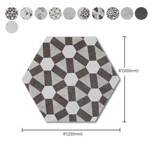 Modern Style Waterproof Floor Tile Straight Edge Hexagon Floor Tile ...