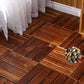 4-Slat Wood Floor Tiles Interlocking Installation Floor Board Tiles ...