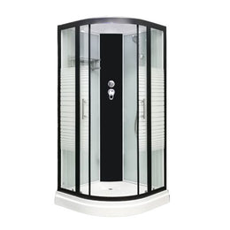 Round Easy Clean Glass Shower Stall Framed Double Sliding Shower Stall ...