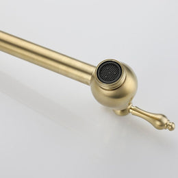 Contemporary Pull Down Wall Mounted Double Handles Pot Filler Low ...