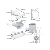 Contemporary White Bathroom Accessory As Individual Or As a Set - Clearhalo