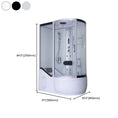 Round Tempered Glass Shower Enclosure with Base Kit Framed Tub & Shower ...