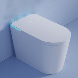 Modern Ceramic Flush Toilet 1 Piece Toilet Bowl for Bathroom - Clearhalo