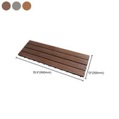 Tradition Square Wood Tile Wire Brushed Brown Engineered Wood for Patio ...