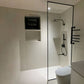 Tempered Glass Fixed Shower Screen with Extremely Narrow Stainless ...