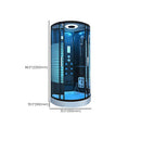 Clear Tempered Glass Shower Stall Framed Rounded Shower Stall with Base ...