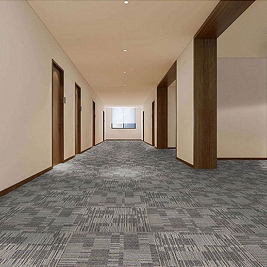 Carpet Tile Non-Skid Fade Resistant Geometry Loose Lay Carpet Tiles ...