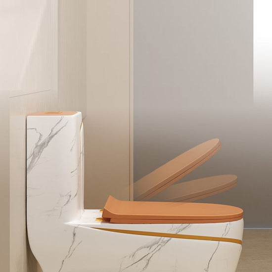 Traditional Orange Ceramic Flush Toilet Floor Mounted Urine Toilet for ...