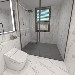 Rectangle Floor Tile Straight Edge Floor Tile for Living Room - Clearhalo