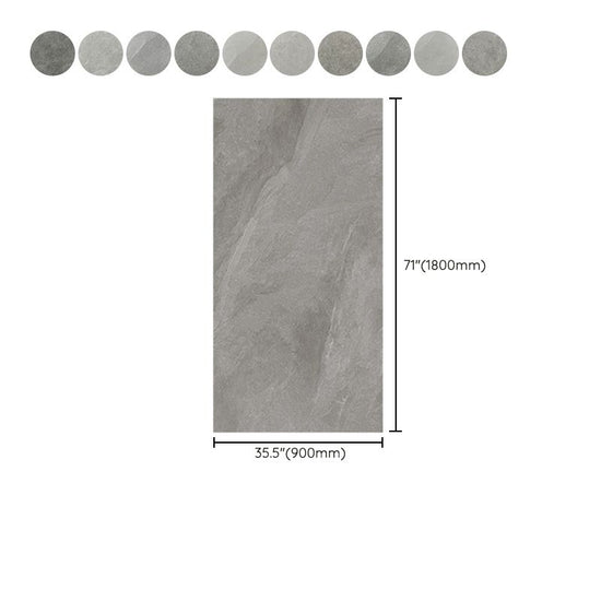 Rectangular Floor Tile Vintage Matte Gray Floor and Wall Tile - Clearhalo
