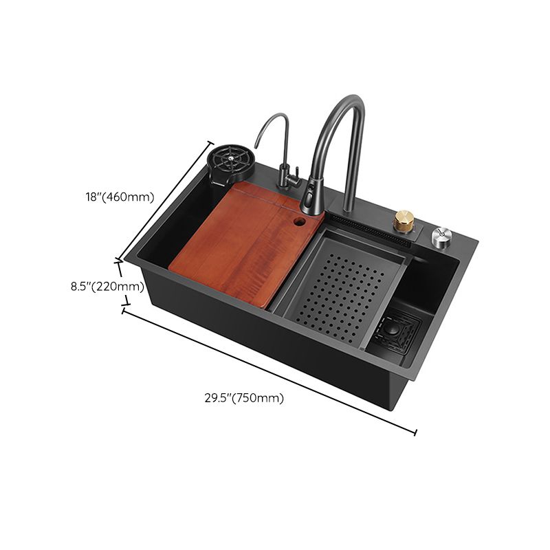 Modern Workstation Ledge Stainless Steel with Accessories and Basket ...