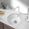 White Single Bowl Kitchen Sink with Drain Strainer Kit 1 Holes Sink ...