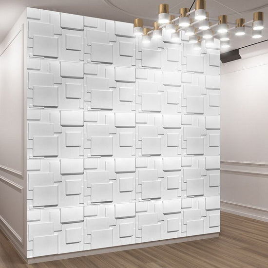 Mosaic Wall Panel Glue Down Waterproof PVC Indoor Wall Panel - Clearhalo