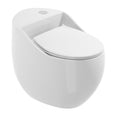 Round-Front Flush Toilet Ceramic Modern One-Piece Toilet with Slow ...