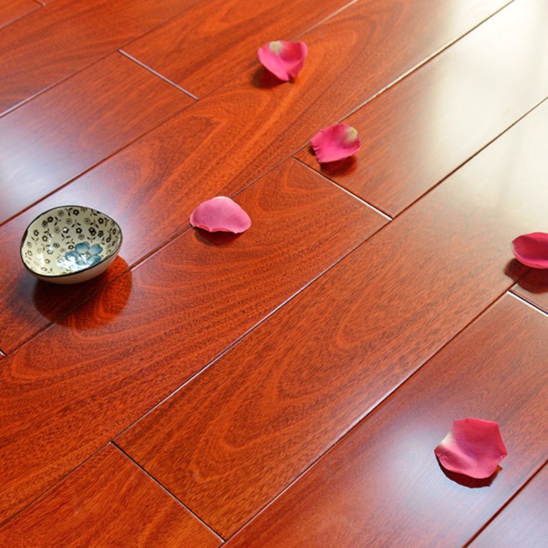 Solid Wood Side Trim Piece Rectangle Modern Hardwood Deck Tiles - Clearhalo