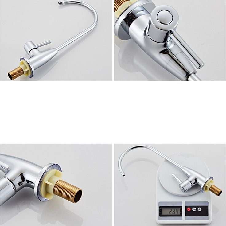 Modern High-Arc Kitchen Faucet Stainless Steel Swivel Spout Standard ...