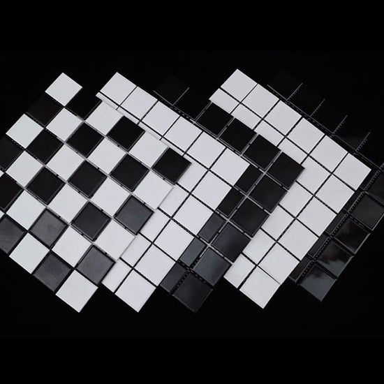 Black and White Wall Tile Mixed Material Mosaic Sheet Wall & Floor Tile ...