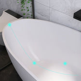 Antique Finish Soaking Bathtub Back to Wall Oval Modern Bath Tub ...