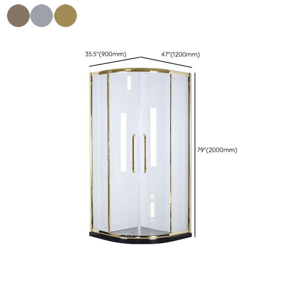 Round Shower Enclosure Clear Tempered Shower Enclosure on Corner ...