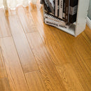 Click lock Hardwood Deck Tiles Contemporary Oak Side Trim Piece - Clearhalo