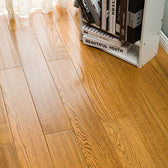 Click lock Hardwood Deck Tiles Contemporary Oak Side Trim Piece - Clearhalo