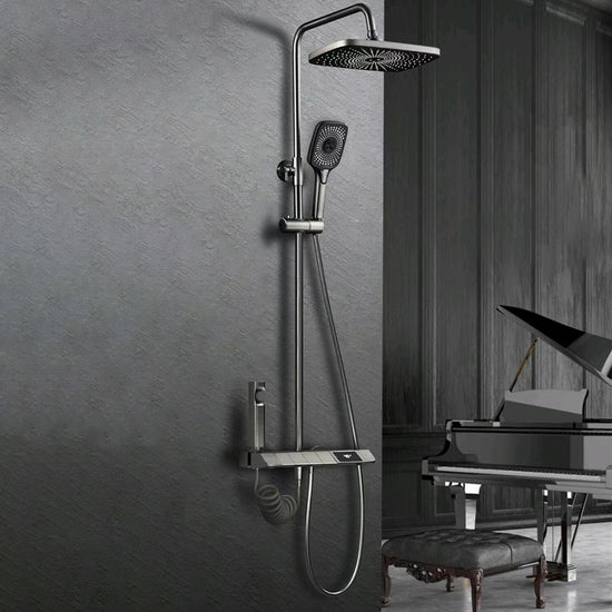 Bathroom Shower System Square Handheld Shower Head Wall Mounted Shower ...