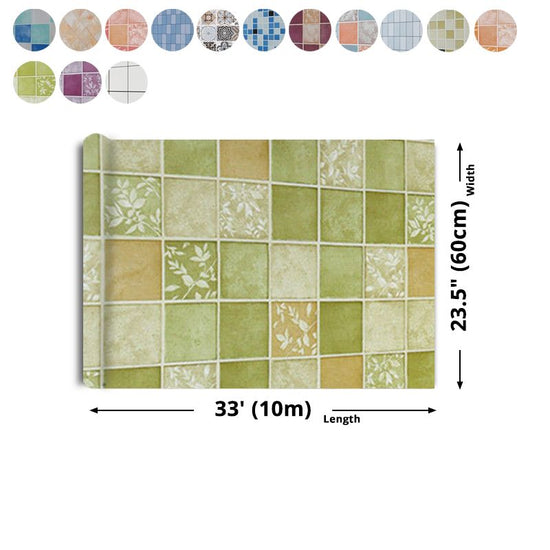 Square Grid Peel and Stick Tile PVC Mosaic Tile for Kitchen Backsplash ...