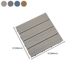 Square Snapping Patio Flooring Composite Tiles Striped Pattern Tile Set ...