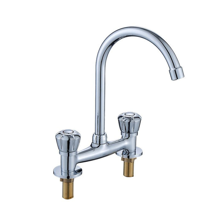 Circular 2-Handle Bathroom Faucet 2 Hole Centerset Bathroom Faucet with ...