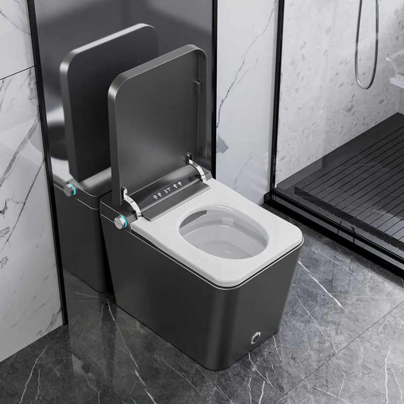 Modern Floor Mount Flush Toilet Heated Seat Included Toilet Bowl for ...
