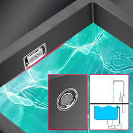 Rectangle Stainless Steel Kitchen Sink with Basket Strainer Sink ...