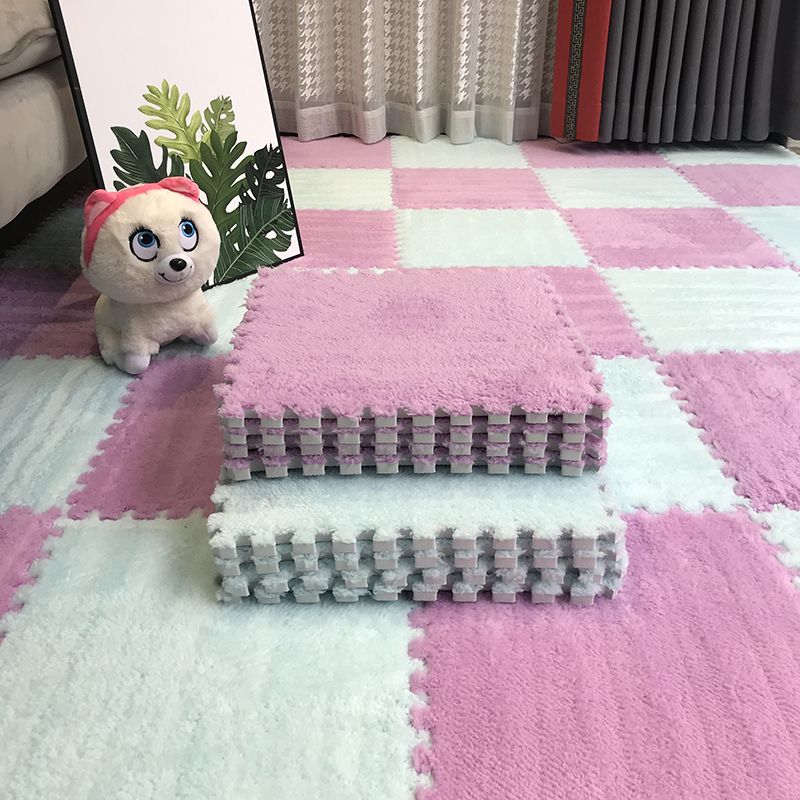 Interlocking Carpet Tiles Color Block Interlocking Carpet Floor Tile ...