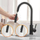 Modern Style Retractable Kitchen Faucet Stainless Steel 1-Handle ...