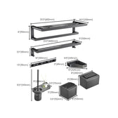 Modern Metal Bathroom Accessory As Individual Or As a Set in Grey ...