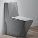 Modern One Piece Toilet Bowl Siphon Jet Flush Toilet with Seat - Clearhalo