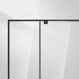 Full Narrow Frame Pivot Shower Door Tempered Glass Shower Door - Clearhalo
