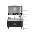 Metal Frame Vanity Set Plain Rectangle Drawers Freestanding Bath Vanity ...