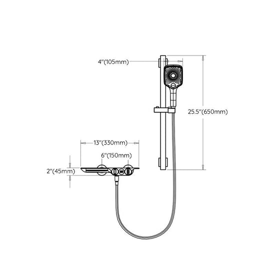 Wall Mounted Shower Combo Temperature Control Shower System with ...
