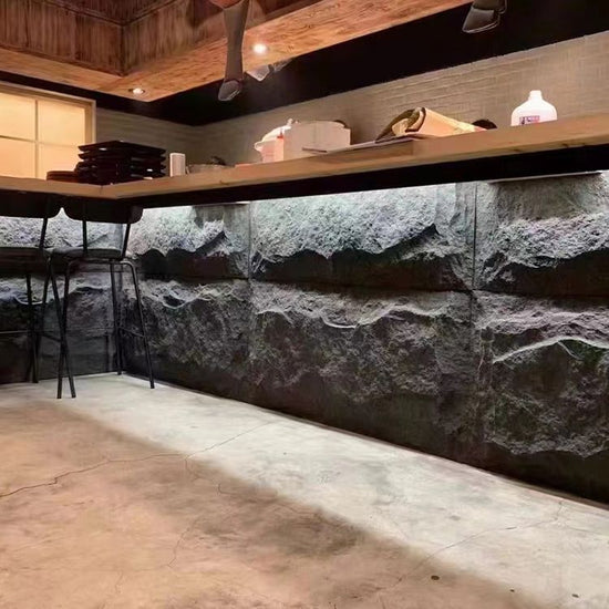 Stacked Stone Tile Fire Resistant Rectangle Singular Wall Tile - Clearhalo