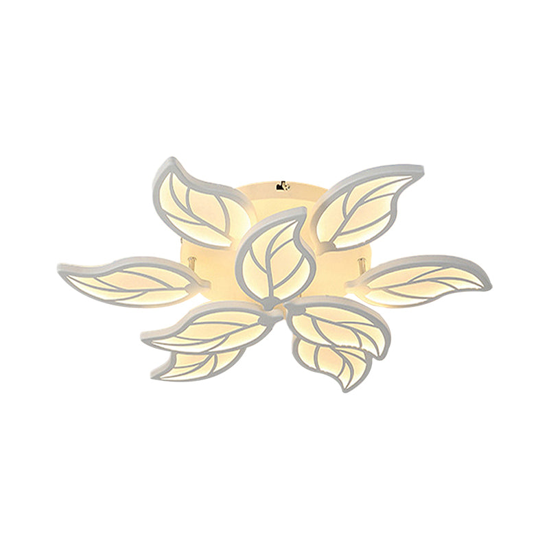 Contemporary Leaf Acrylic Flush Mount Light Fixture 6/9/12 Lights LED ...